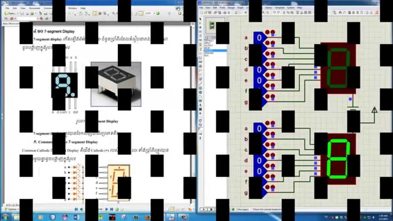Khmer Learn Microcontroller 13-រៀនពី 7-segment display - YouTube