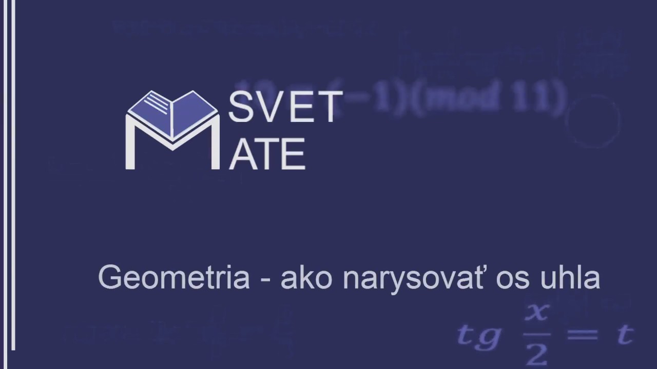 Geometria - ako narysovať os uhla - YouTube