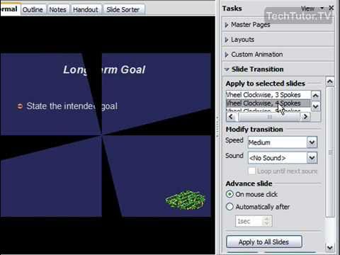 Add a Slide Transition in OpenOffice Impress - YouTube