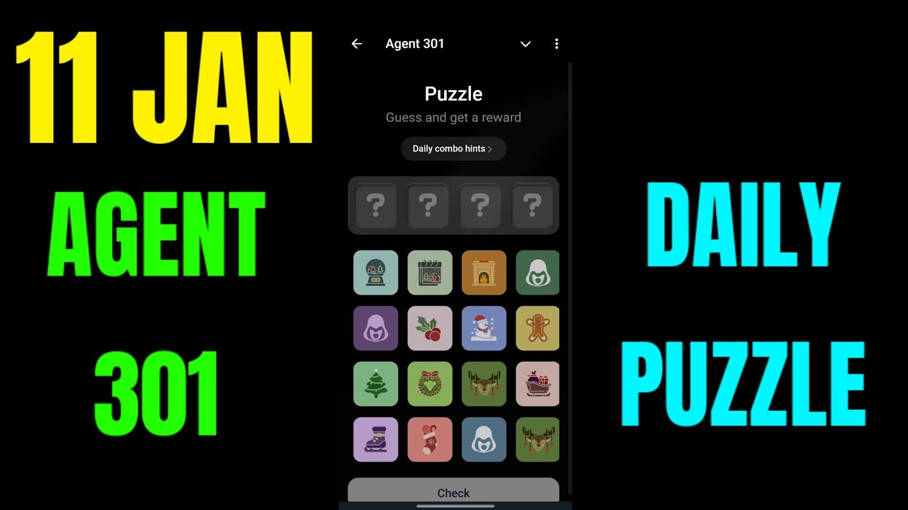 Agent 301 Puzzle Today | Agent 301 Daily Puzzle 11 January | Agent 301 ...