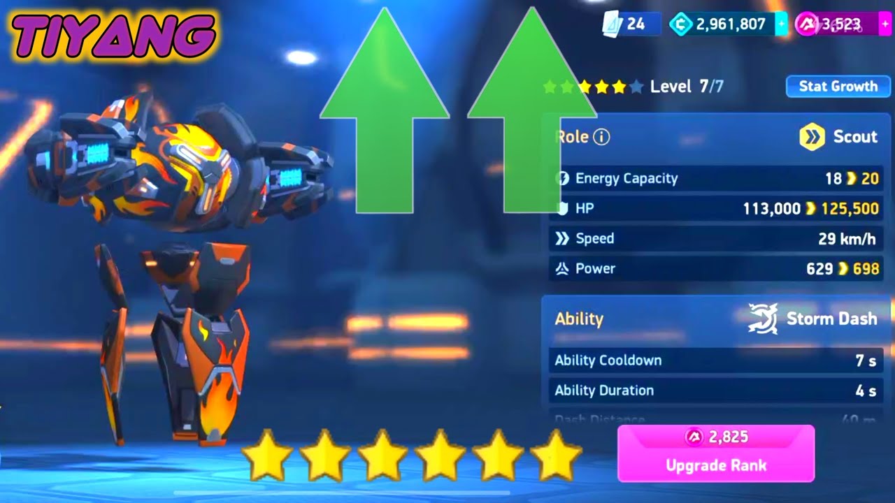 Finally Surge Rank Upgrade To 6 Stars | Surge Gameplay | Mech Arena ...