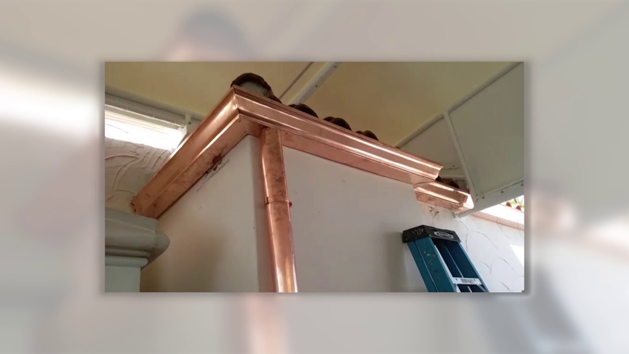 Rain Gutters Solution - Copper Gutter Installation - YouTube