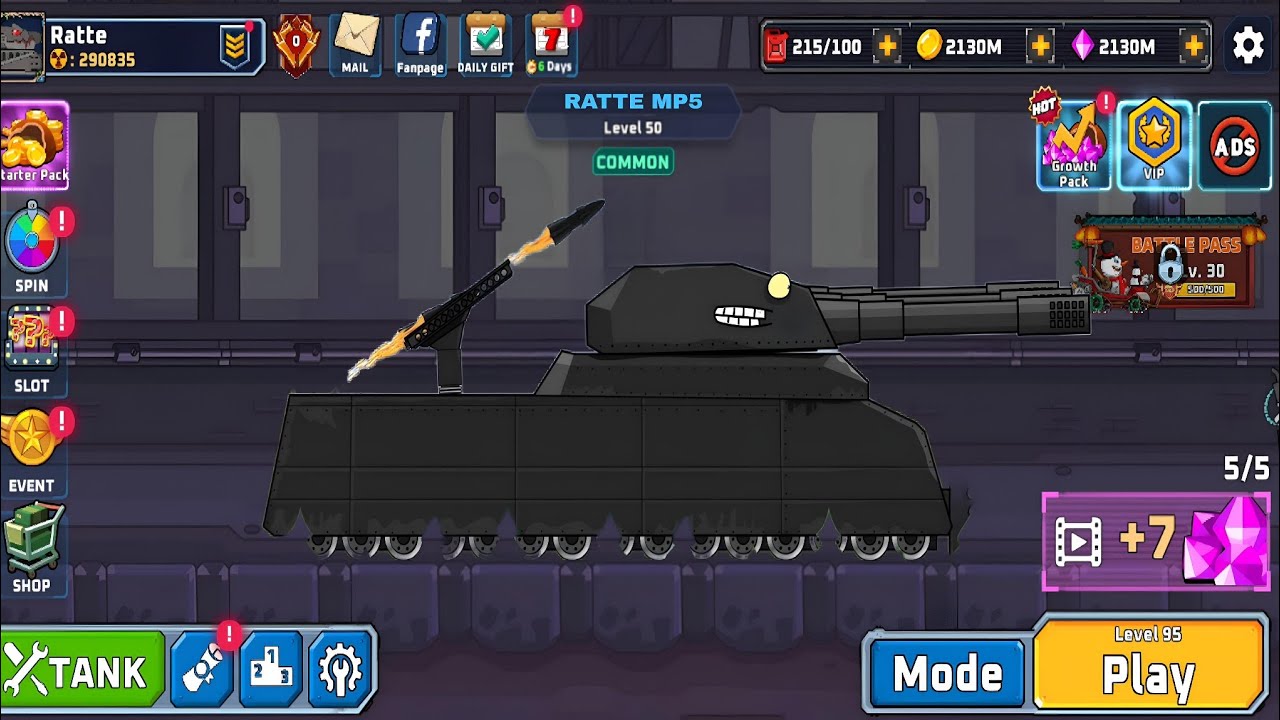 Tank Combat War Battle - New tank RATTE MP5 Unlock and Fully upgraded ...