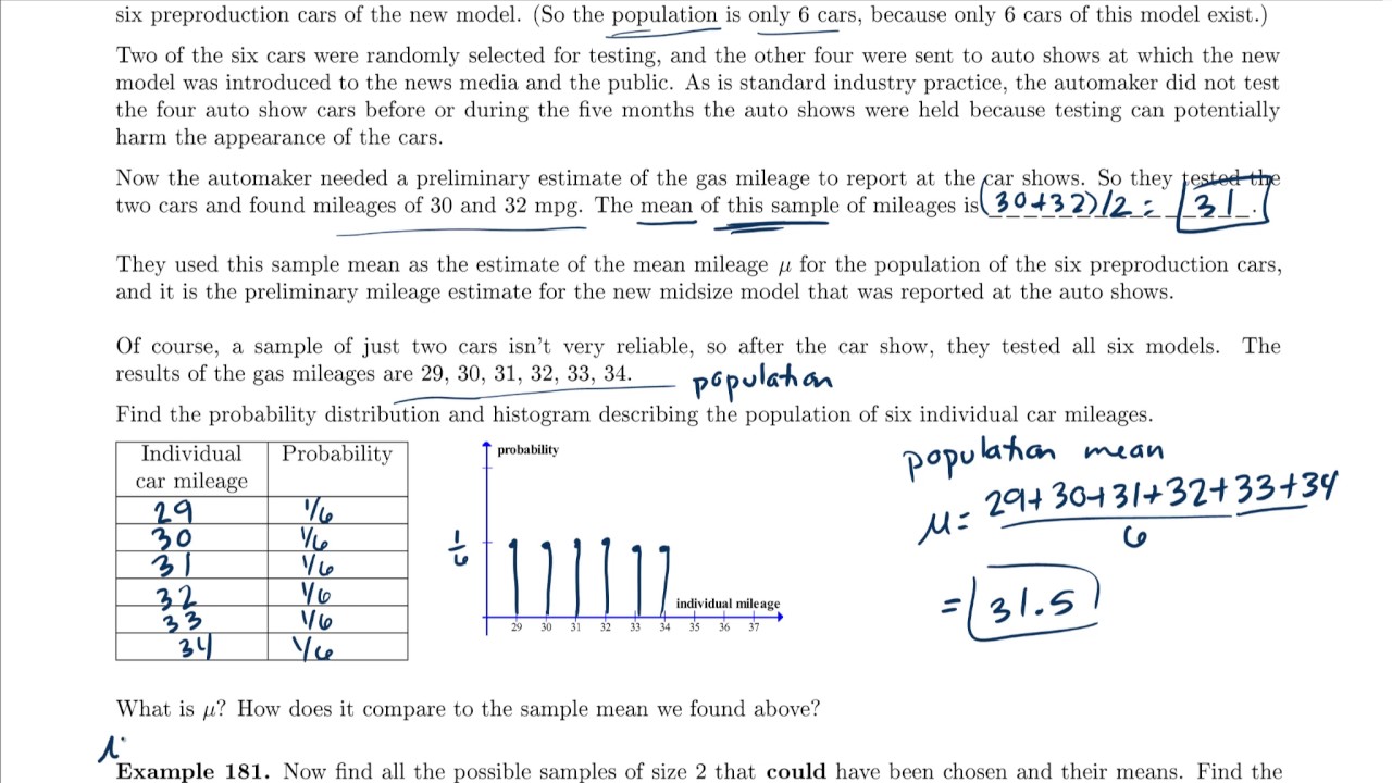 Stat 3000: Lecture 7.3 Sampling Distributions - YouTube