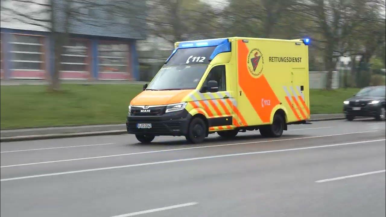 🚨 RTW 2 DRK Lichtenstein Auf einsatzfahrt - YouTube