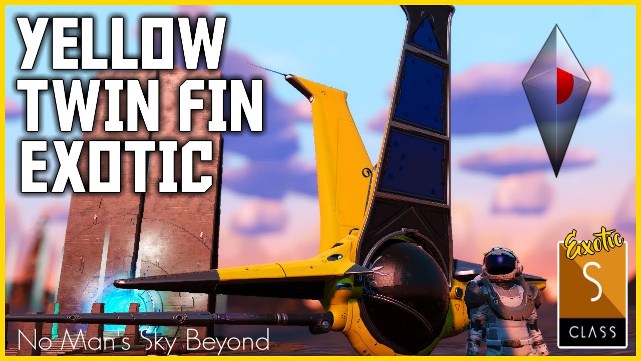 No Man's Sky - Yellow Twin Fin S Class Exotic Starship - Finding Exotic ...