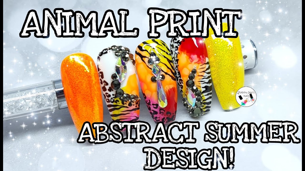Animal print abstract summer design! Easy water effect tutorial using ...