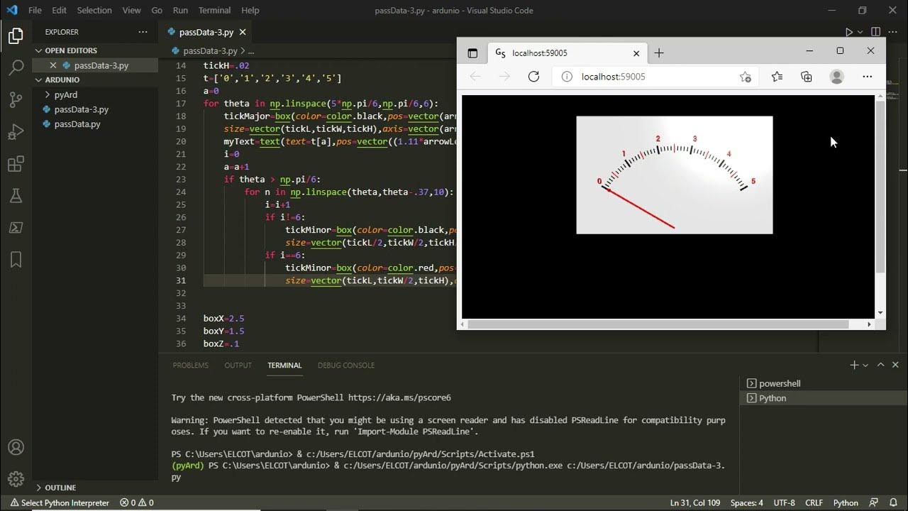 Arduinopotentiometervpython Youtube