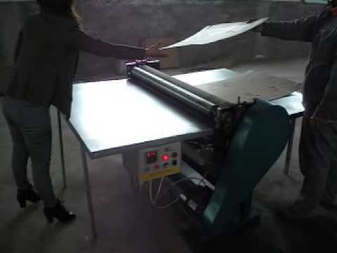 Paperboard wax coating machine - YouTube