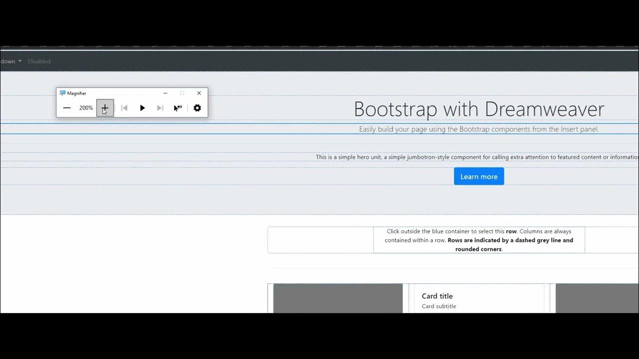 Adobe Dreamweaver - Getting Started with Bootstrap - YouTube