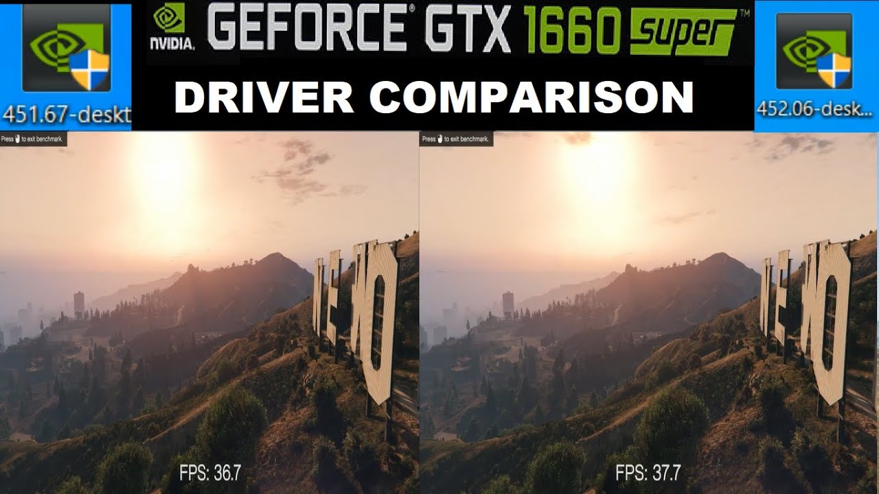 Nvidia 1660 Super Drivers Comparison - YouTube