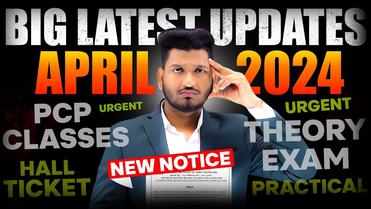 Dont Ignore Nios Big Latest Updates April Exam 2024 Theory Paper
