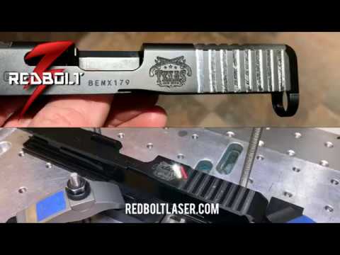 Deep laser engraving logo on Glock 43 slide. - YouTube