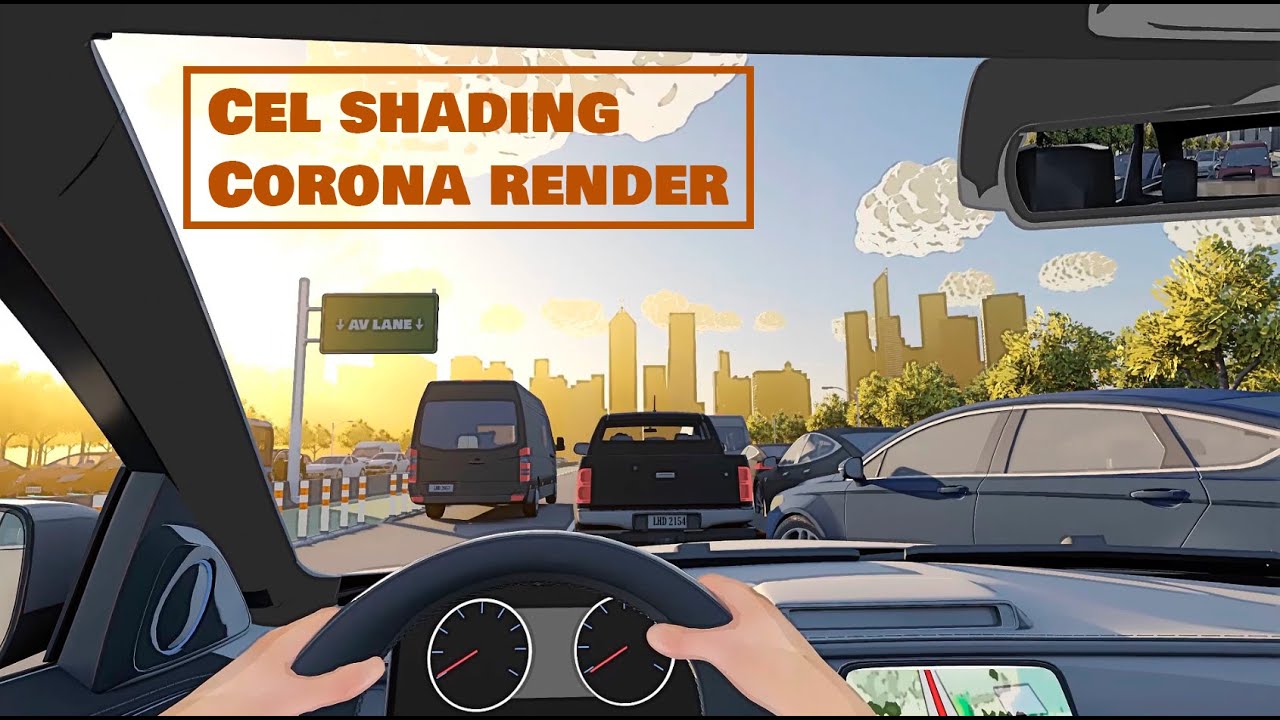 CEL SHADING | CORONA RENDER | NO PLUGINS - YouTube