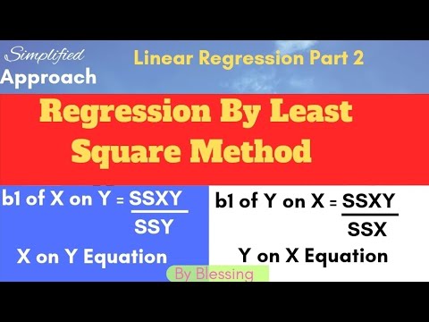 Regression by Least Square Method | How to calculate line of best fit? | X on Y and Y on X ...
