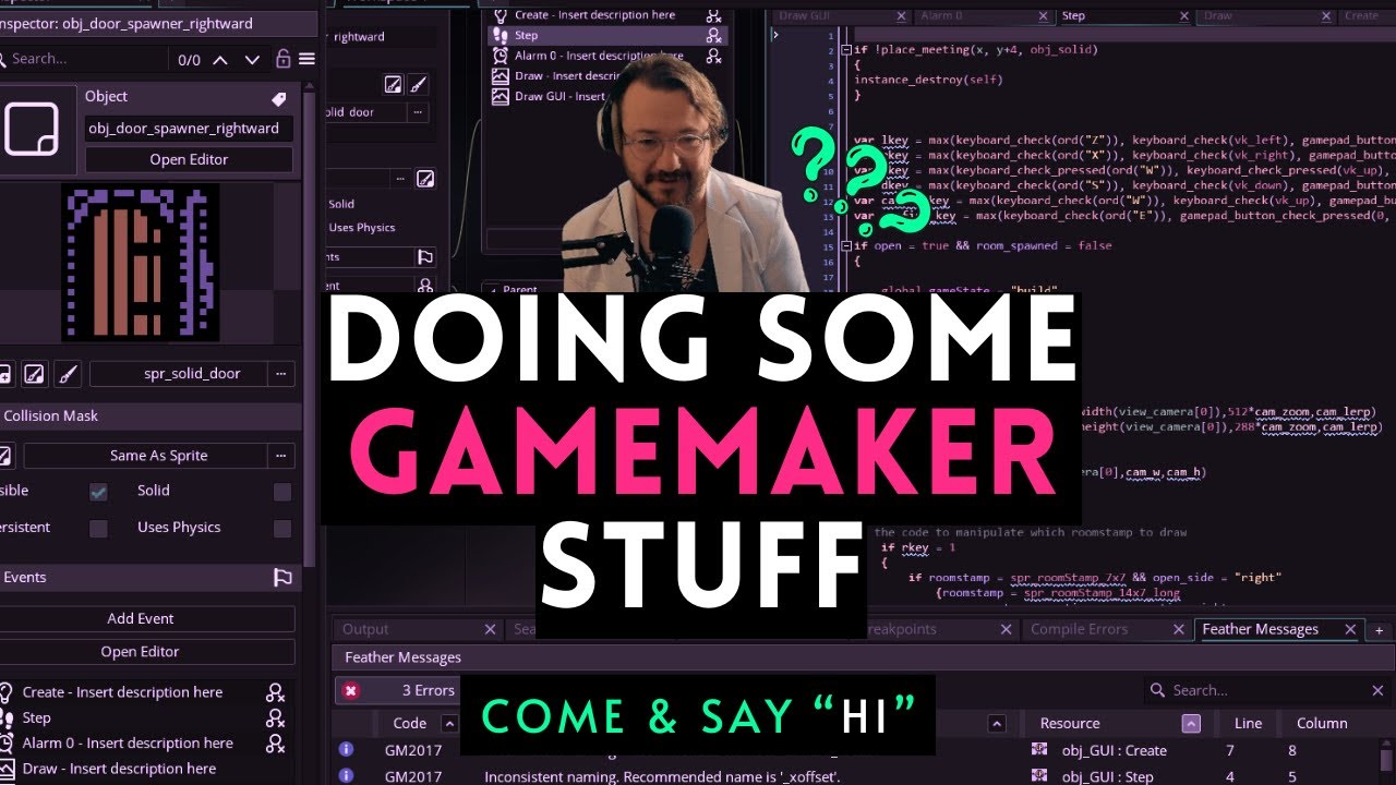 Dev & Chat [making a Gamemaker Prototype] - YouTube