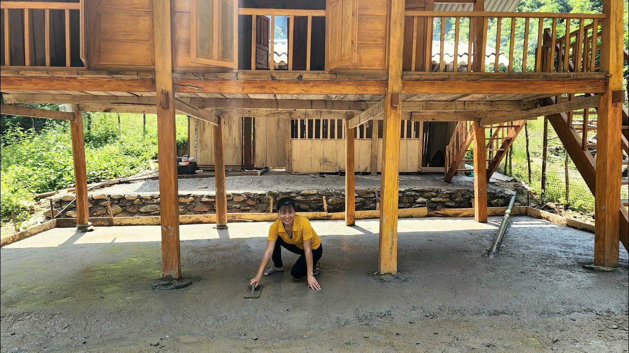 How to plaster the floor with cement and sand l Lý Thị An - YouTube