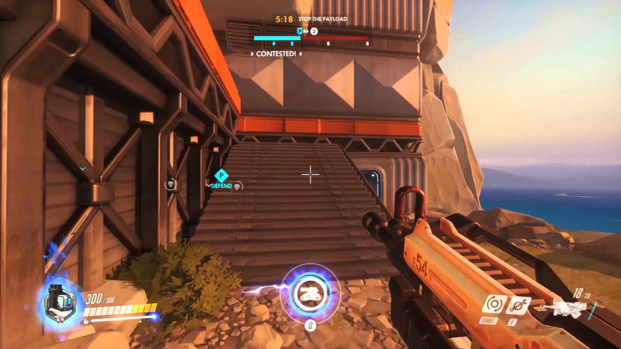 Overwatch Multiplayer match Watchpoint Gibraltar Defend the payload as ...