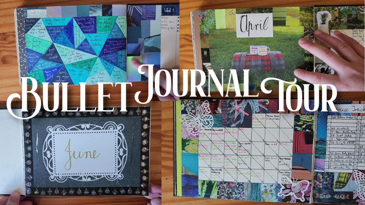Daler and Rowney Bullet Journal Tour June 2022 to April 2023 - YouTube