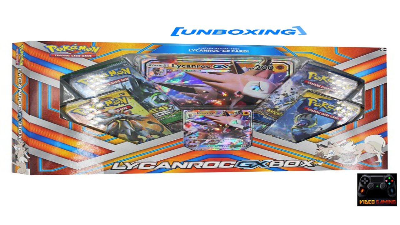 Pokemon TCG Unboxing Lycanroc GX Box - YouTube
