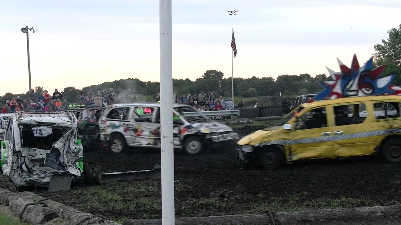 MINIVAN DEMOLITION DERBY JULY 2016 - YouTube