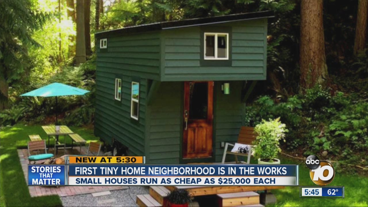 First tiny home neighborhood in the works - YouTube
