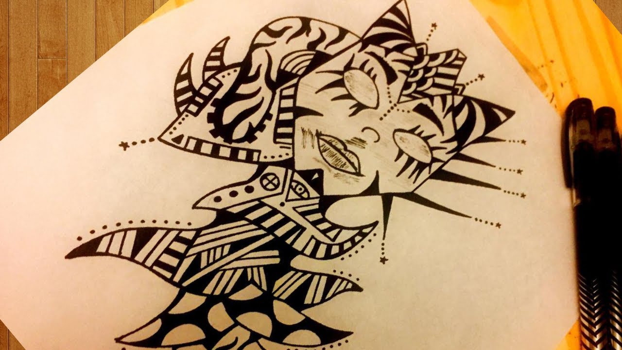 Pattern Face Blend Drawing|Pleasing||Easy| - YouTube