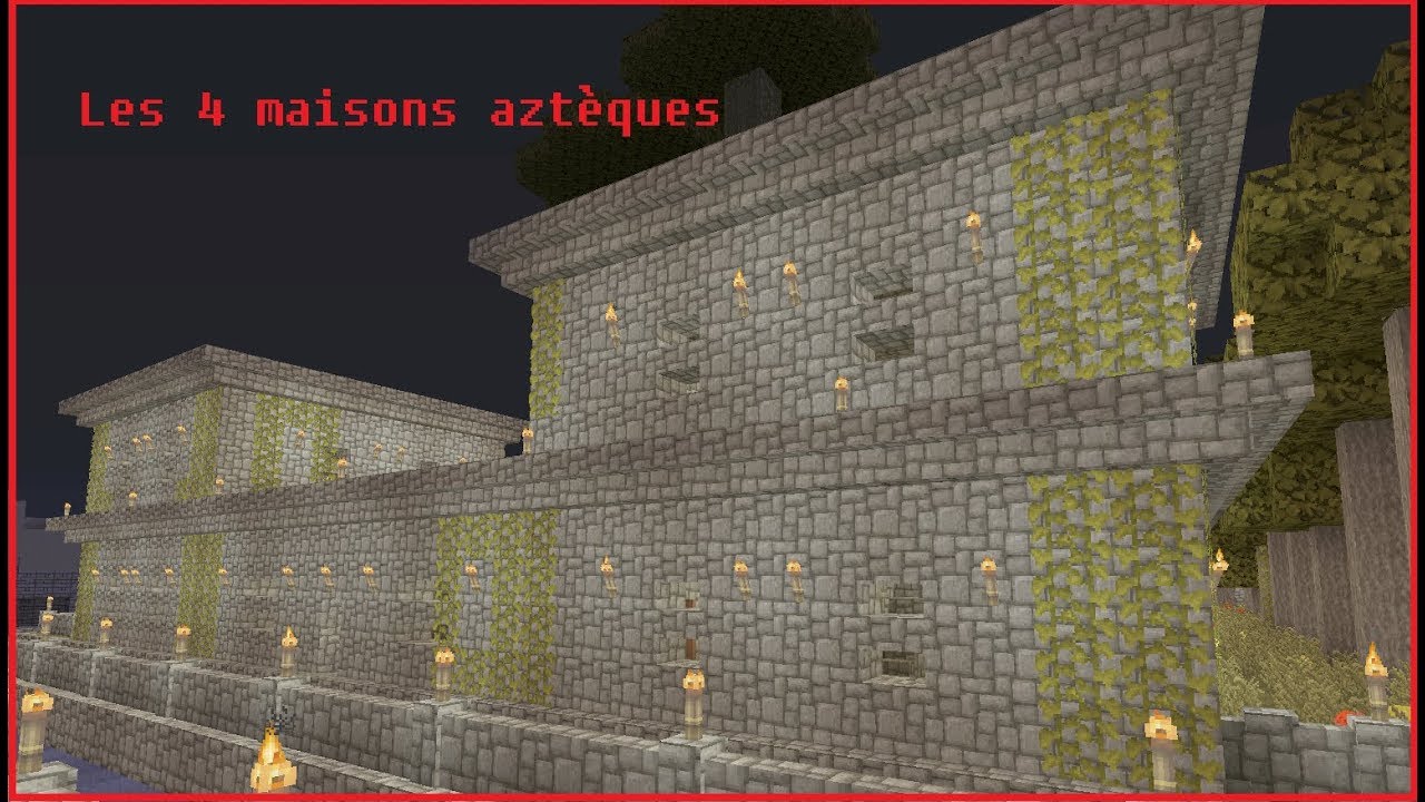 Les 4 maisons aztèque - Construction Minecraft - YouTube
