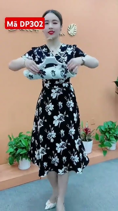ĐEN VÀ TRẮNG -- 🍅☎️MÃ DP302 | gọi DT ZALO 0766,522,104 | Váy Đầm Trung Niên - YouTube