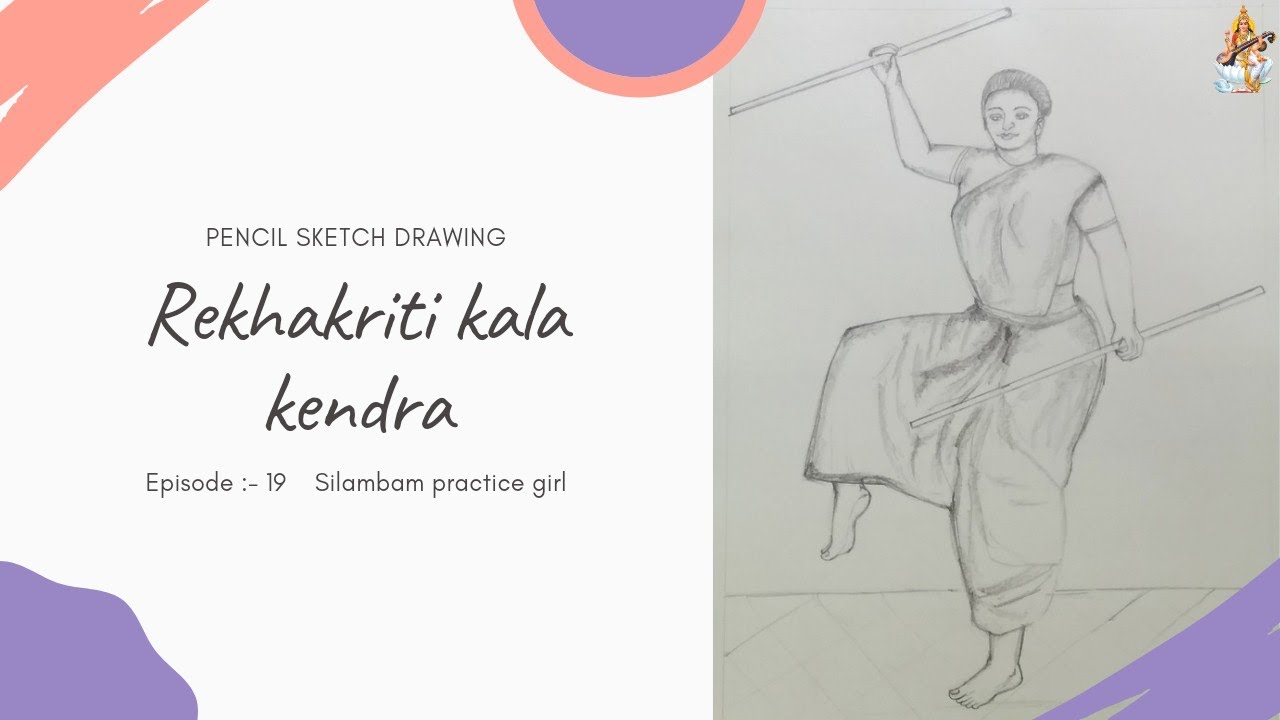 Silambam 1 | How to Draw Silambam Pencil Sketch easy way for Beginners ...