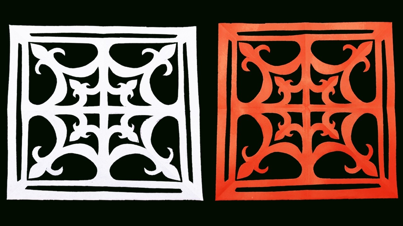 Square Paper cutting Design for Decoration | paper design | paper cut ...