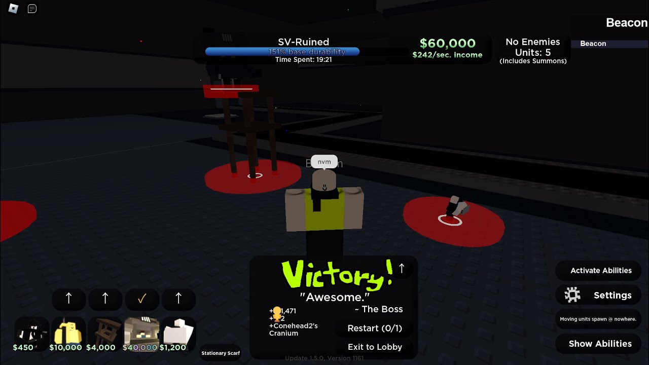 Getting Conehead2 Accessory and beating Ruined 25 times - World Tower ...