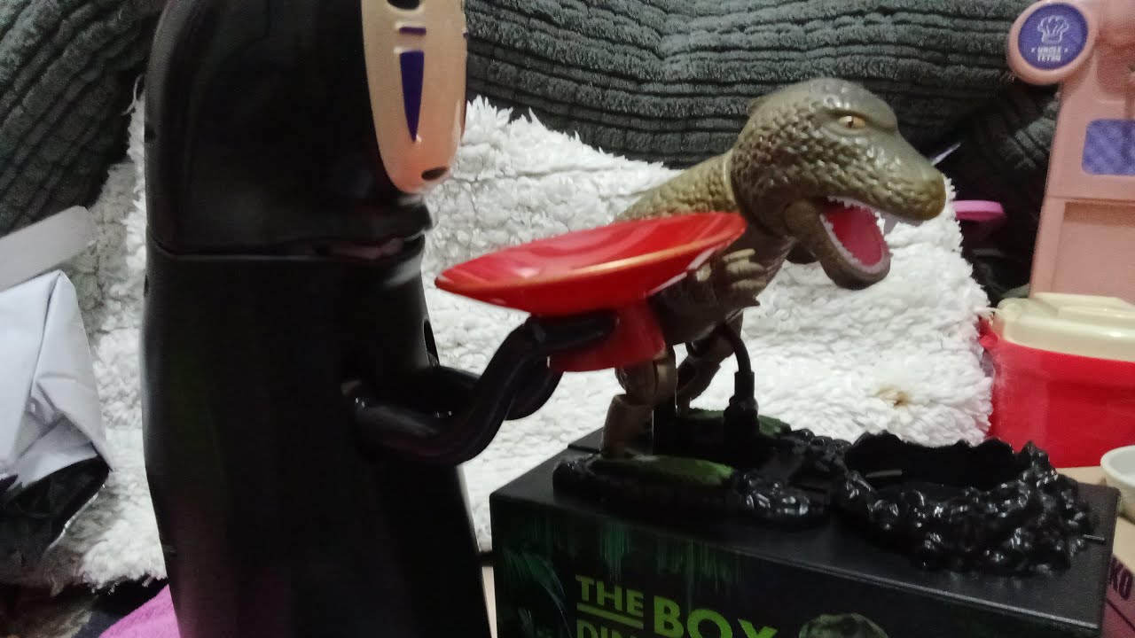 🏆🏆 SILENT LIVE SATISFYING EAT MONEY DINOSAUR II NO FACE COIN BANK 💕 ...