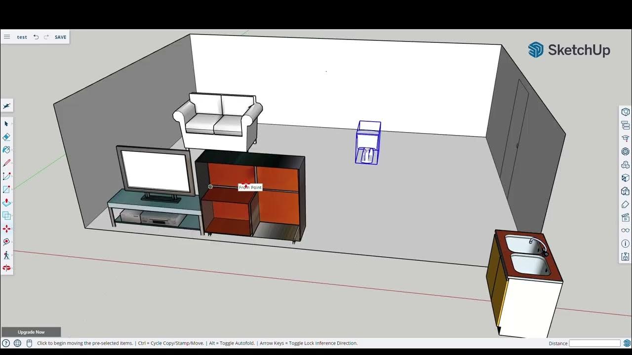 How to make a house in Sketchup: Part 2 (adding simple objects and rooms) - YouTube