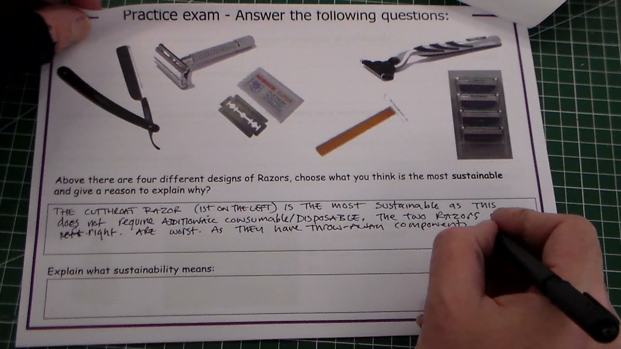 GCSE D&T exam walkthrough Pt 1 Sustainability - YouTube