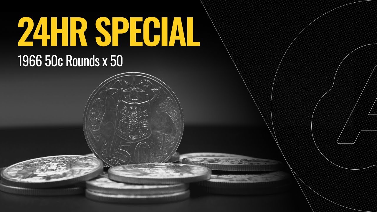 24HR SPECIAL: 50 x 1966 50c Rounds (10.62g Pure Silver Per Coin) - YouTube