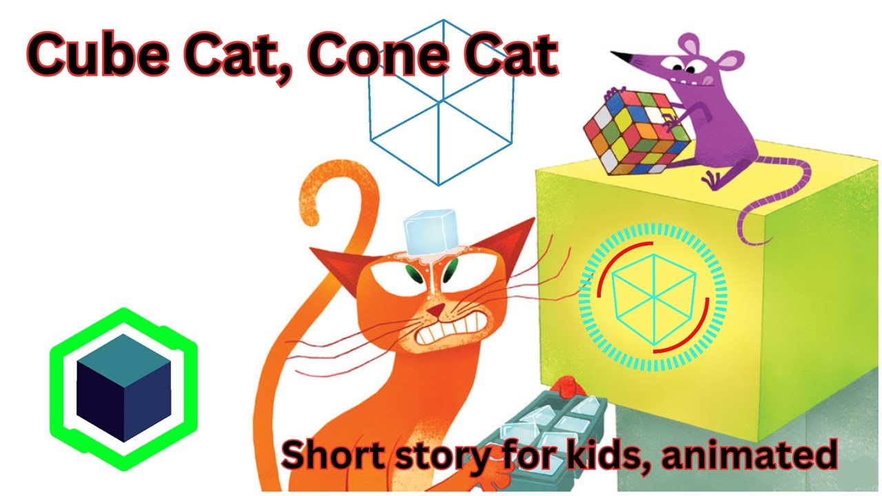 Cube Cat, Cone Cat | Animated Short Story for Kids - YouTube
