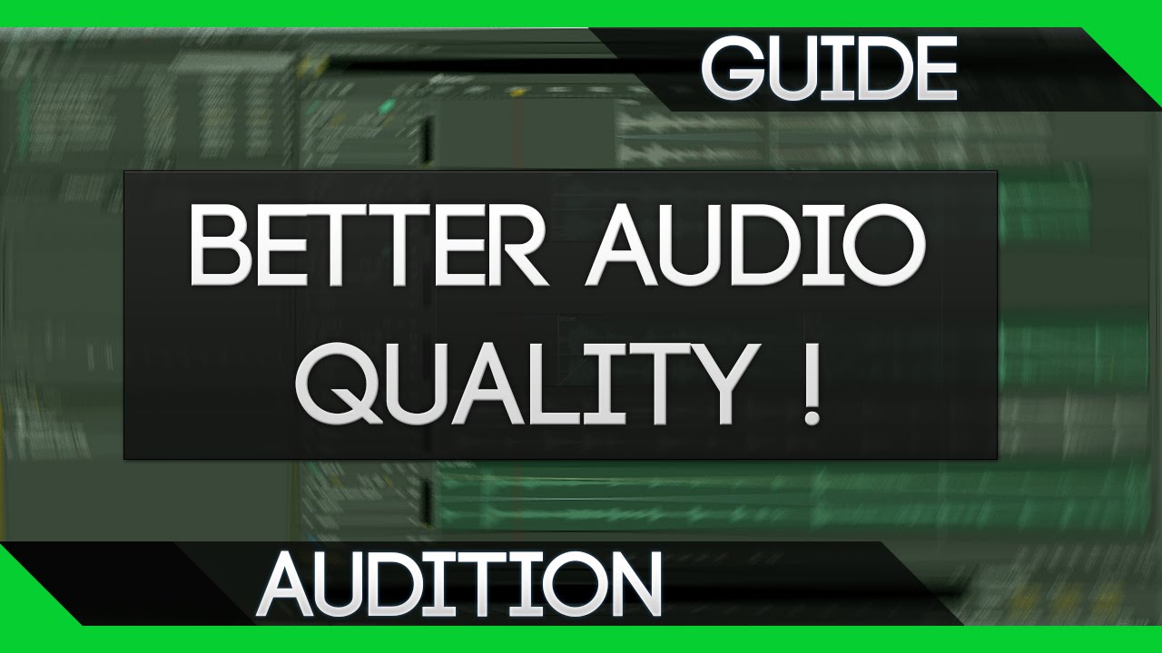 [Guide] Improve microphone quality with Adobe Audition ! - YouTube