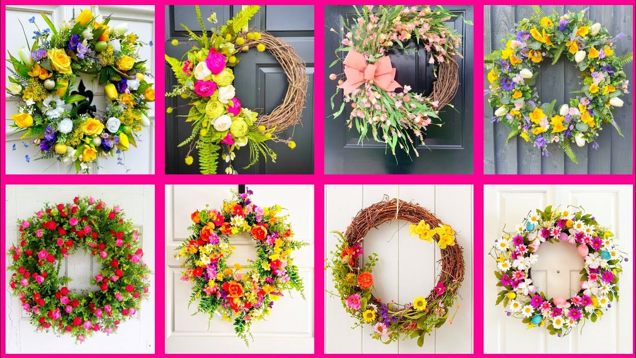 Latest and beautiful floral wreath ideas || unique wreath ideas - YouTube
