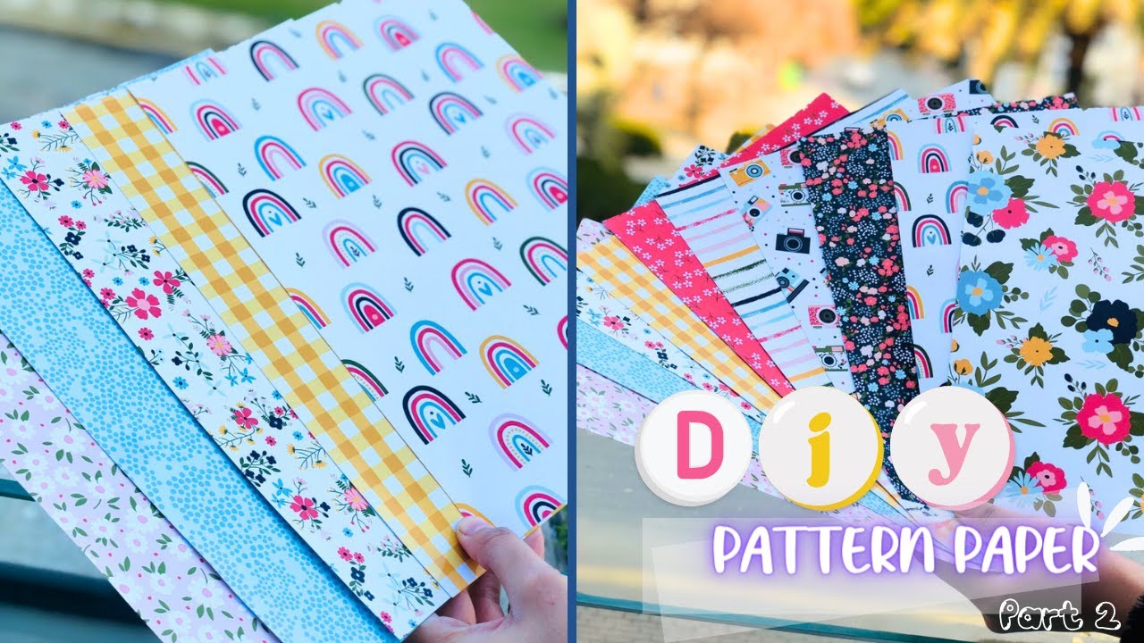 How to make Pattern Paper for Journal |Diy Journal Supplies |Part 2 ...