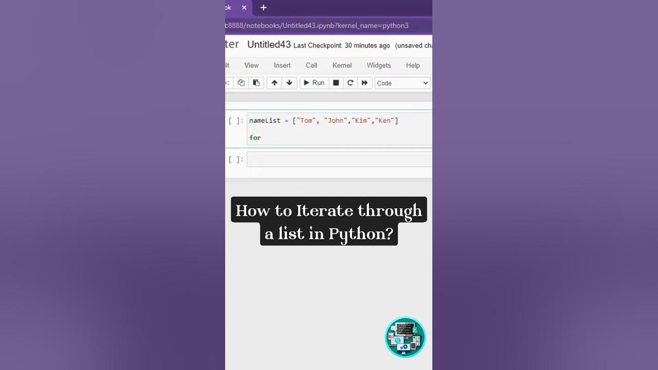 How To Iterate Through A List In Python Python Programming Coding Pythonlist Forloop Youtube