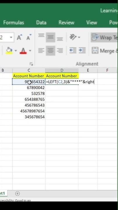 How to hide between numbers । Excel formula । Exceltips #shorts - YouTube