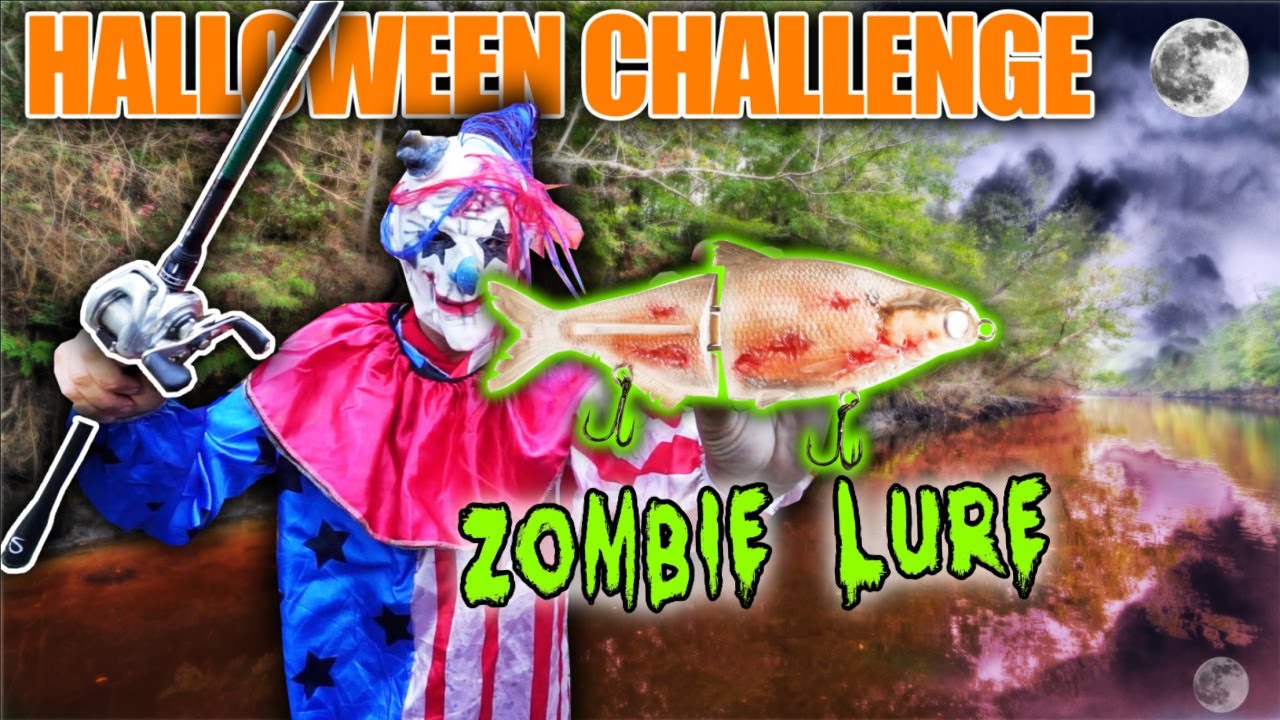 HALLOWEEN Fishing Challenge w/ CREEPY Zombie Lure!!! (It Worked) - YouTube