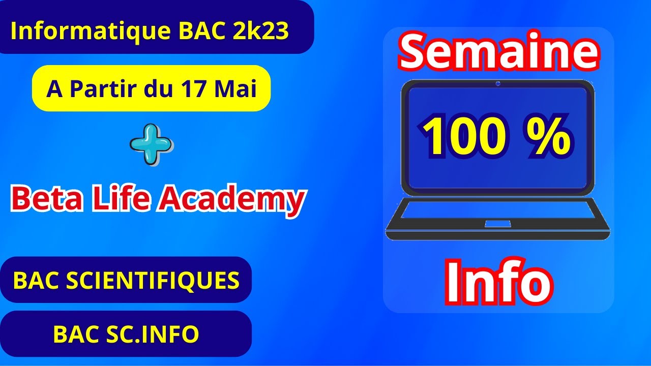 Semaine 100% Info | BAC 2023 - YouTube