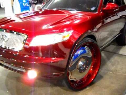Green VS. Red Infiniti FX35 on 28" N 30" Forgiatos - YouTube