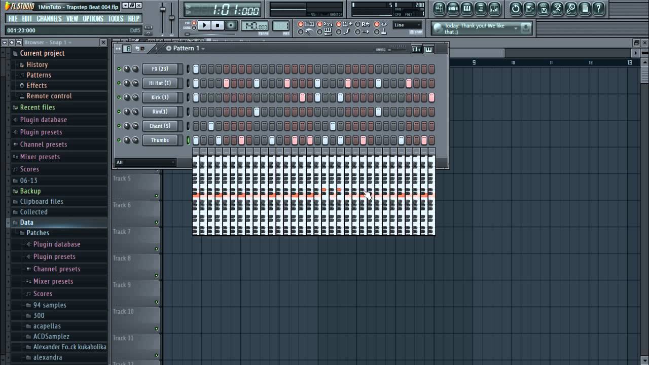 Make a TRAPSTEP DRUM BEAT |n°04| in FL Studio (Free FLP + Samples Pack ...