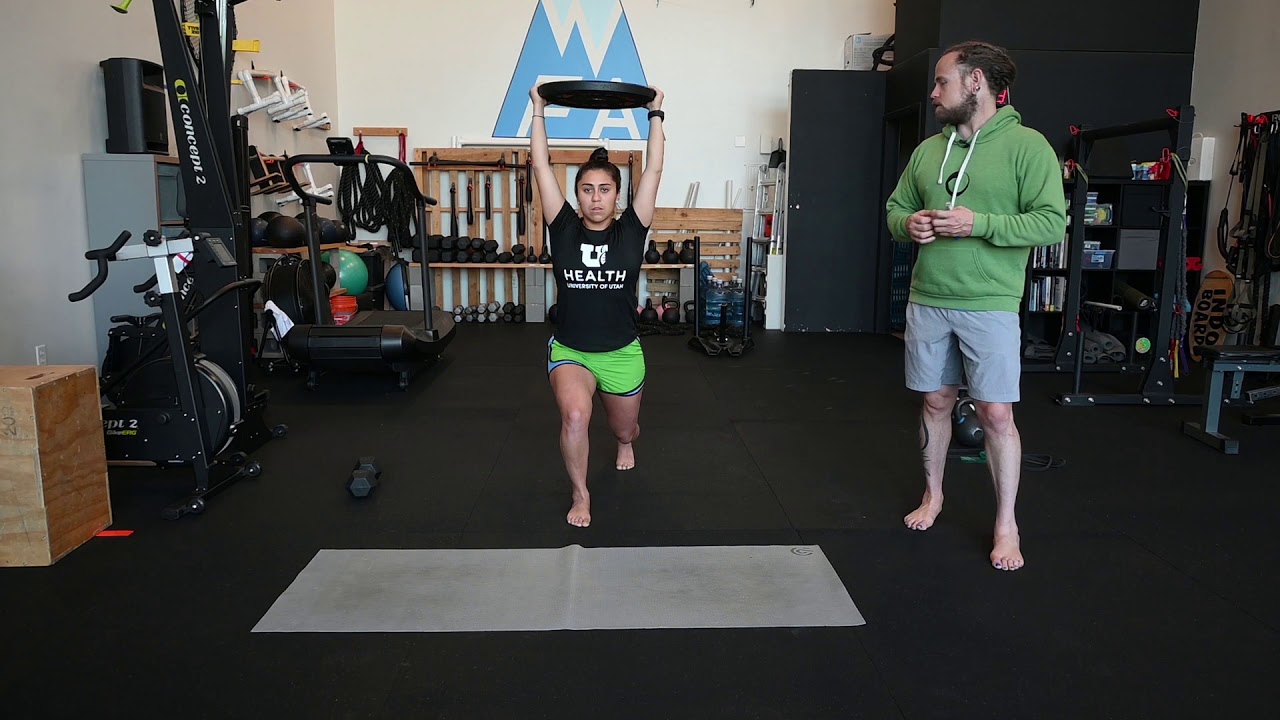 Split Stance Front Plate Raise - YouTube
