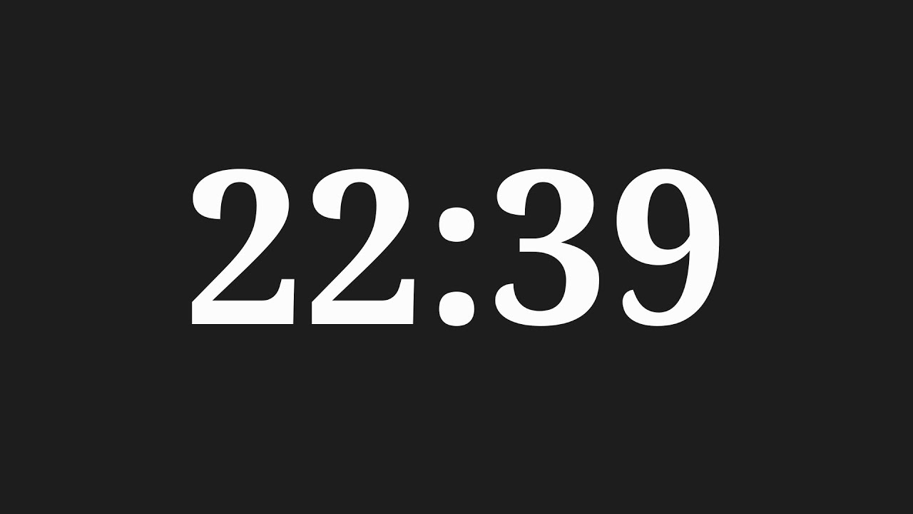 22 Minutes 39 Seconds Timer - YouTube