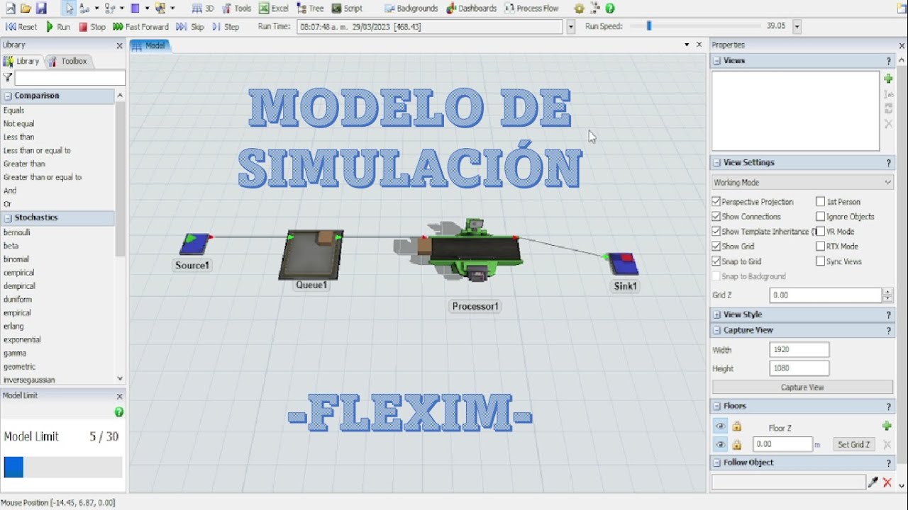 SIMULACION DE PROCESO DE PRODUCCION EN FLEXIM - YouTube