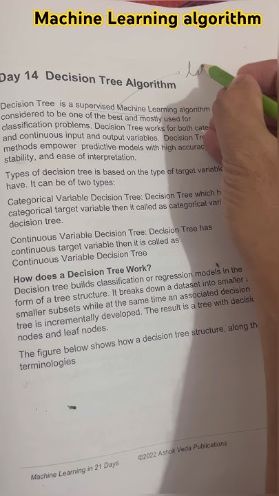 Decision tree algorithm #machinelearning #datascience #algoritmayoutube #python #coding # ...